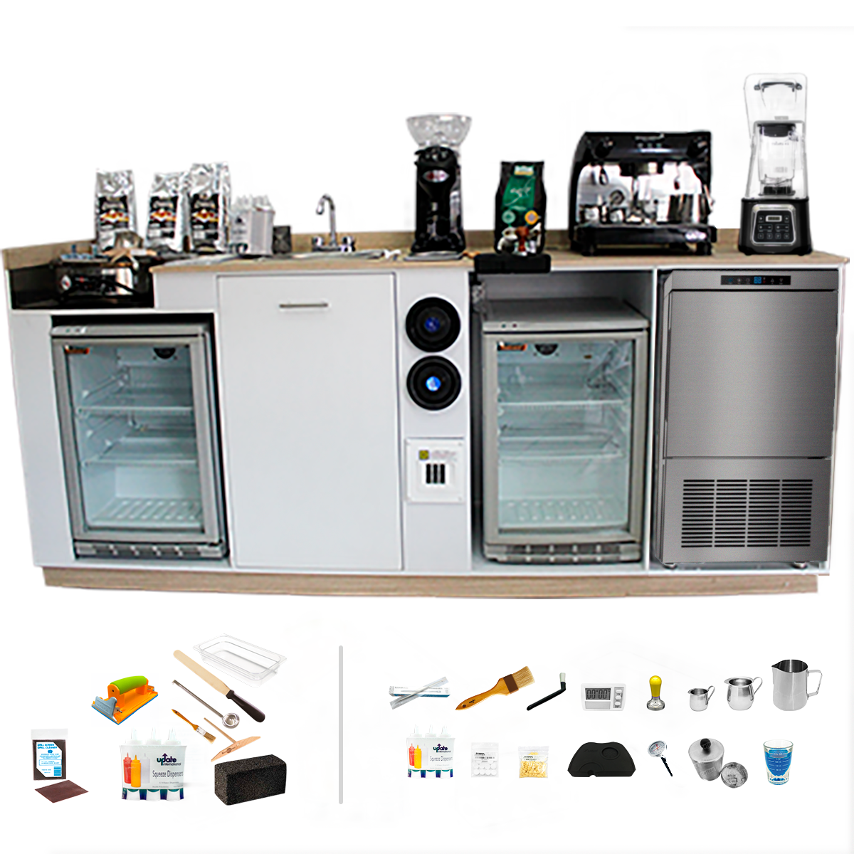 Mini Coffee Shop Ruby 1 Grupo, Vitrina RTW-100L.