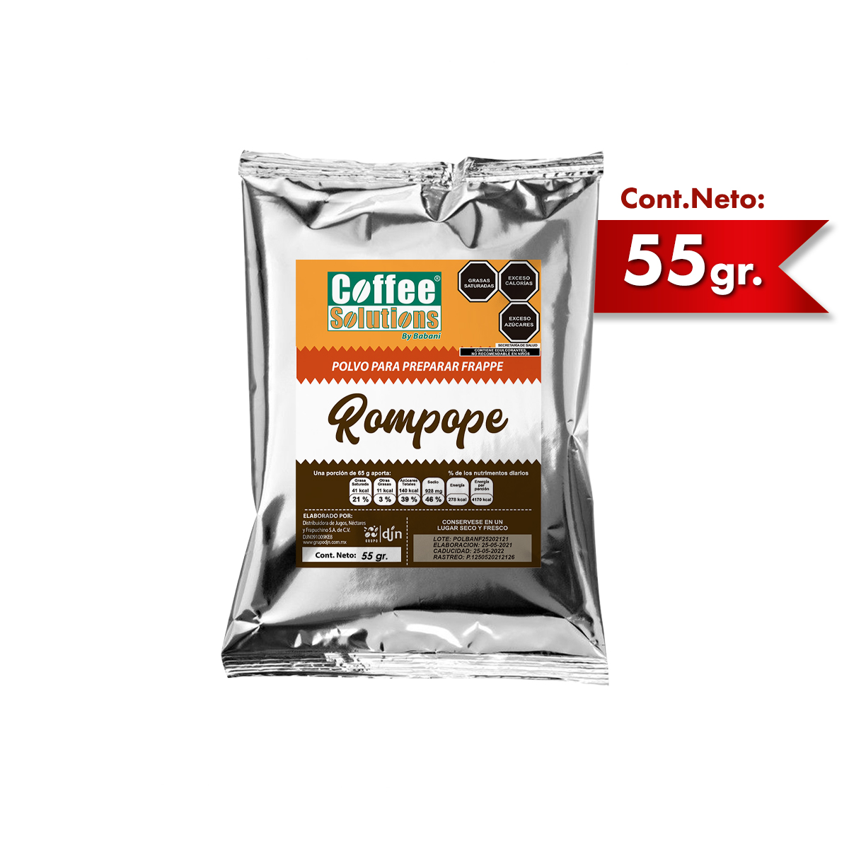 Polvo Para Bebidas Frias o Calientes Sabor Rompope 55GR